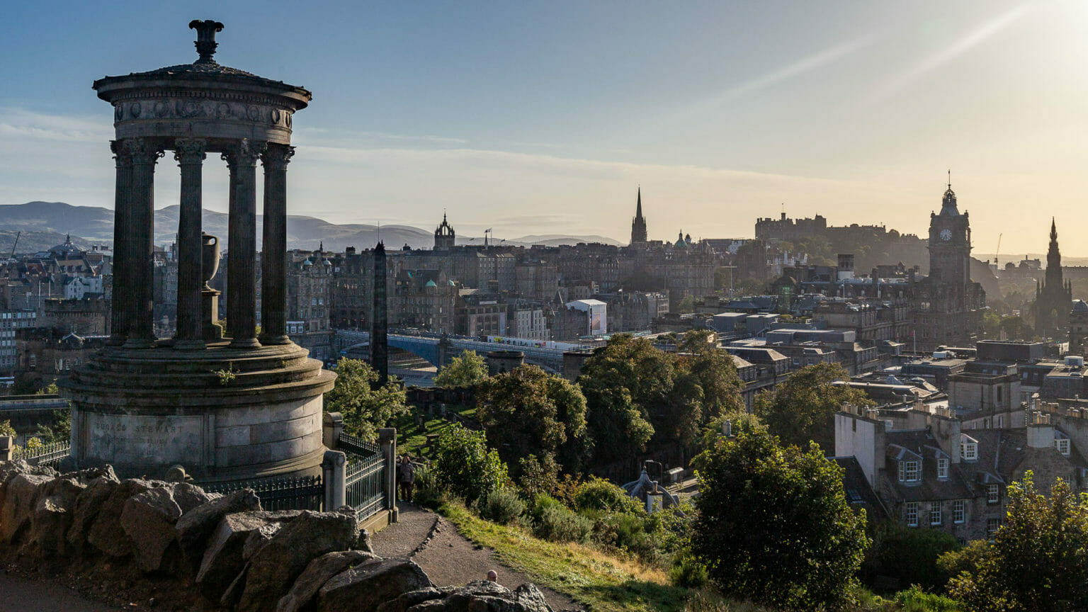 Calton Hill - magnificent view over Edinburgh's Old Town